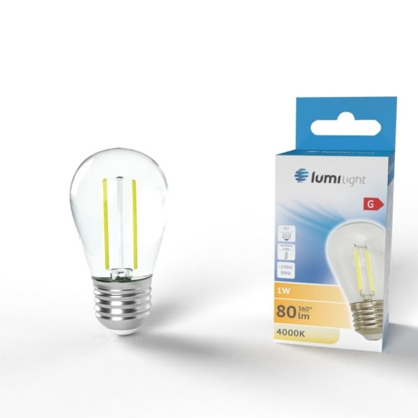 Żarówka LED FLM ST45 E27 1W | barwa neutralna - Nowodvorski-lampy.pl